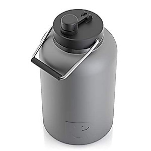 RTIC Jug with Handle, One Gallon, Graphite Matte, Large Double Vacuum Insulated Water Bottle, Stainless Steel Thermos for Hot & Cold Drinks, Sweat Proof, Great for Travel, Hiking & Camping