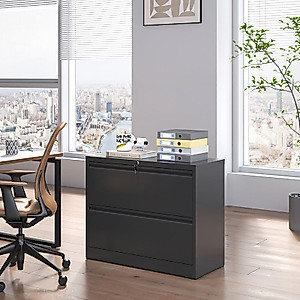 BIZOEIRON Lateral File Cabinet,Steel Storage File Cabinet for Letter/Legal/F4/A4 Size…