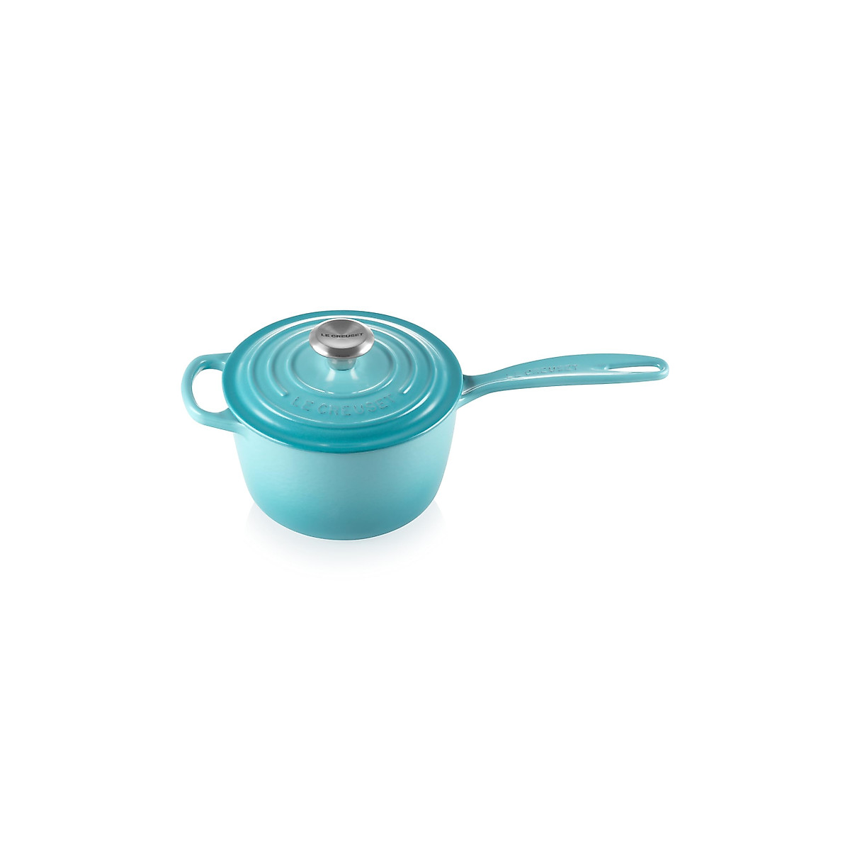 Le Creuset Enameled Cast Iron Signature Saucepan, 1.75 qt., Caribbean
