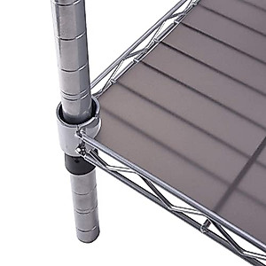 Slendor Wire Shelf Liner Value Pack of 5 Heavy Duty Waterproof Non-Adhesive Industrial Strength Plastic Mats for Tier Shelving Unit, 18 x 48 Inch Gray