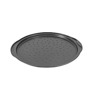 Baker's Secret Non stick Pizza Pan for Oven 14", Carbon Steel Pizza Baking Pan, Non-stick Bakeware Food-Grade Coating For Easy Release Dishwasher Safe Oven Baking Supplies - Classic Collection