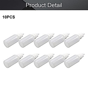 Othmro 0.7oz PE Lab Eye Plastic Dropper Bottles 10pcs, 20ml Squeezable Eye Liquid Dropper Thin Mouth Via of Liquid Sample Seal Storage Bottle with Childproof White Cap