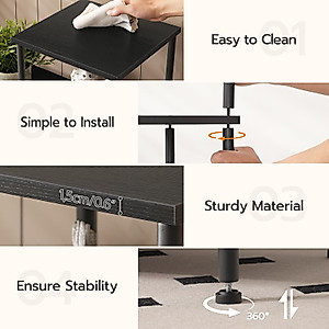 HOOBRO DIY Bookshelf Organizer, 4-Tier Cube Shelf Organizer, Industrial Stepped Bookcase, Ladder Shelf with 6-Cube Storage Organizer, Cube Bookcase, Cube Storage Shelf for Living Room, Black BB39CJ01