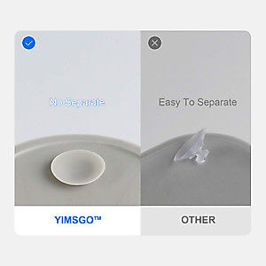 YIMSGO Drain Hair Catcher 2 Packs, Shower/Bathtub Drain Cover, Silicone Hair Catcher for Shower, Square Drain Stopper for Tub,Kitchen,Bathroom Gray/White