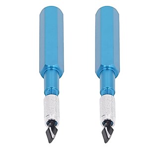 2 Set Floor Skiving Knife Kit 4Pcs HSS Blades Aluminum Alloy Handle Yin Yang Corners PVC Plastic Trimming Floor Edging Welding Tool