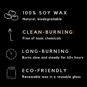 Scented Candles for Men | Leather Scented Candles | Soy Candles for Home Scented | Candle Gift for Men | Vanilla Candle in Black Jar Candle | Mens Scented Candles for Home Non Toxic 12oz 60+ Hours