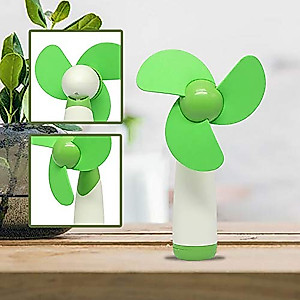 Aozhen Mini Handheld Fan Battery Operated Small Personal Portable Fan Speed Adjustable USB Rechargeable Fan Cute Design Powerful Eyelash Fan for Kitchen, Office, Outdoor