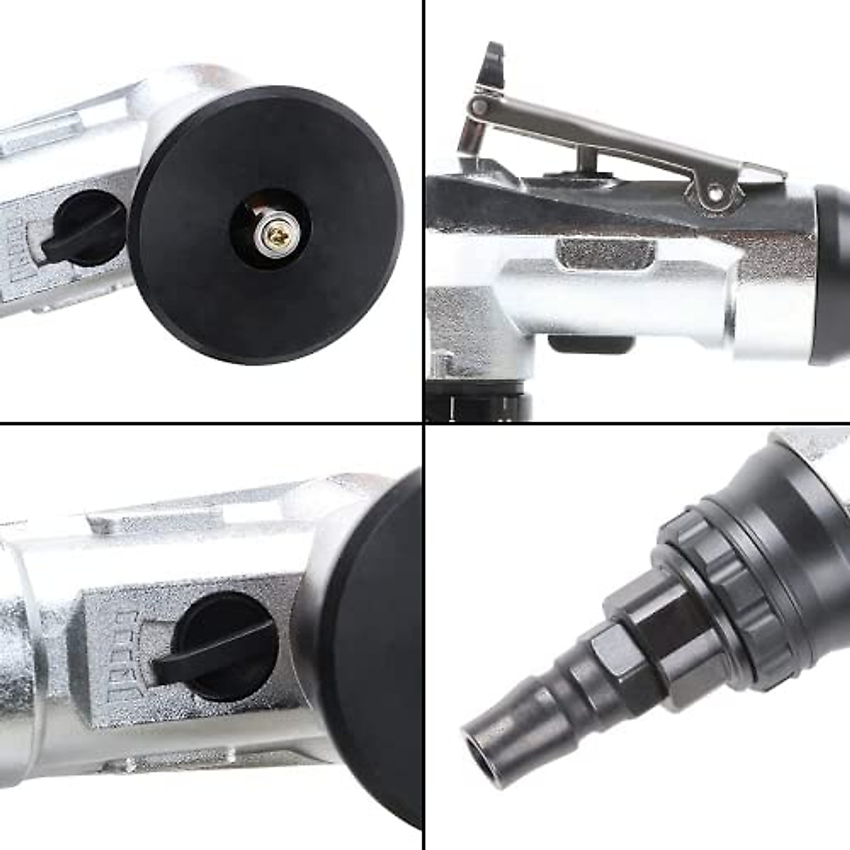 YKLP 2 in 1 Mini Pneumatic Chamfering Machine Set, Portable Handheld 45 Degree Arc Air Beveling Machine with Replace Blades and Bearings for Metal Deburring,1/4 Inch Air Inlet