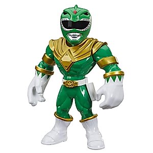 Power Rangers Playskool Heroes Mega Mighties Green Ranger 10-inch Figure, Mighty Morphin Collectible Toys, Kids Ages 3 and Up