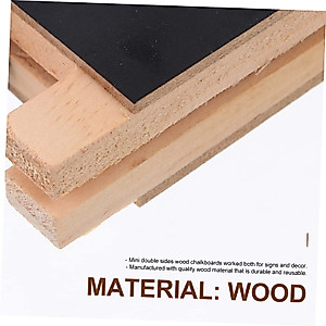 DECHOUS 1pc Vertical Graffiti Blackboard Small Chalkboard Signs Chalkboard Place Cards A Frame Chalkboard Wedding Party Chalkboard Display Table Number Message Boards Wood Mini 3D