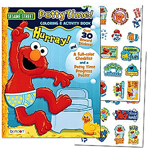 Sesame Street"Potty Time" Potty Training Coloring and Activity Set - with Progress Chart and Reward Stickers