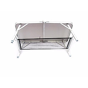 Toxz Portable Folding Table Laptop Aluminum Tables with Storage Bag Mesh Storage Layer,for Outdoor/Indoor/Picnic/Party,Light Weight,Anti-Slip,Withstands Weight of up to 300 lbs(Ship from US!)