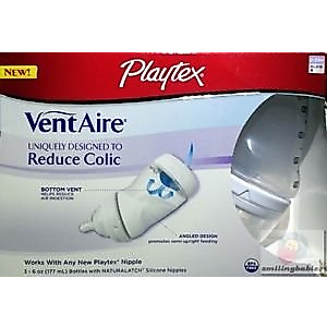 Playtex VentAire, Bottles with Naturalatch Silicone Nipples, Slow Flow (3 Pack)