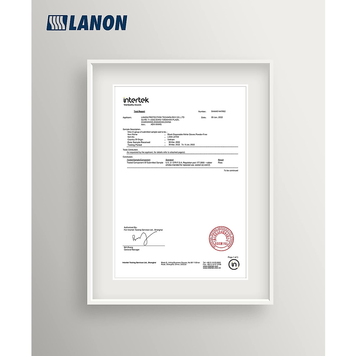 LANON 6-mil Black Nitrile Disposable Gloves, Food-Safe, Powder-Free, Heavy-Duty, Textured Fingertips, Latex-Free, XL