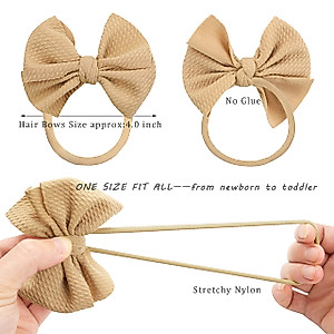DealEachDay 40 Pieces Baby Hair Bows Headband Nylon Hair Band Stretchy Hairbands Hair Accessories for Newborn Infant Toddlers Kids