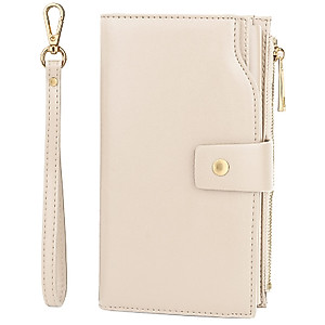 Uromee Wallet Women Vegan Leather RFID Blocking Large Ladies Wristlet Purse Card Holder Organizer Clutch