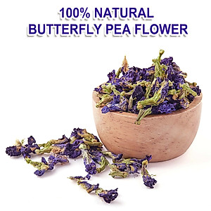 TEARELAE - Butterfly Pea Flower Tea - 50 Count Butterfly Pea Flower Tea Bags - Natural Coloring for Food, Baking, Iced Tea - Caffeine-Free, Non-GMO