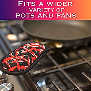 EHOMEA2Z Cast Iron Skillet Pan Pot Holder Covers (10 Pack) Mitts Chili Non-Slip Sleeves Commercial Grade (Chili, 10)
