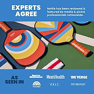 Nettie Pickleball Co - Classic Pickleball Paddle | USA Pickleball Association Approved | Lightweight Carbon Fiber Honeycomb Core (Bedford)