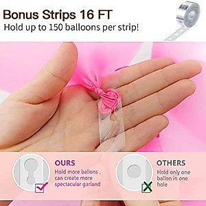 136Pcs Pink and Gold Baby Shower Balloons, Dusty Rose Pink Ballon Garland Balloons Kit, Baby Shower Birthday Bachelorette Engagement Globos Para Decoracion De Fiestas Party Decorations for Girl