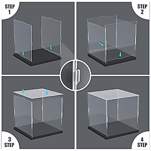 Nynelly Clear Acrylic Display Case for Collectibles,30.7" Tall Dispaly Case for Lego Castle 71040 Toys Self-Assembly Large Display Box with Base Countertop Showcase for Figures,20.1x15x31.1 in