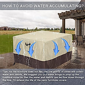 ABCCANOPY Waterproof Outdoor Patio Fire Pit Cover Lawn Patio Fire Bowl Covers Heavy Duty UV Resistant Dust Proof Protective Covers, 44" Lx 44" Wx 24" H