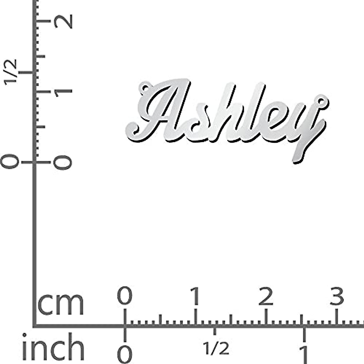 TSD Sterling Silver Personalized Name Necklace with a 16" Chain in Glamorous Font by JEWLR…