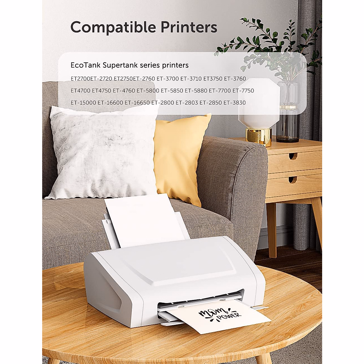 Hiipoo Sublimation Ink for EcoTank Supertank Inkjet Printers ET-2720 ET-2760 ET-2800 ET-2803 ET-3760 ET-4700 ET-4800 ET-7720 ET-2400 Heat Press Transfer on T-Shirt Mug Mask Printer(Autofill/Anti-UV)