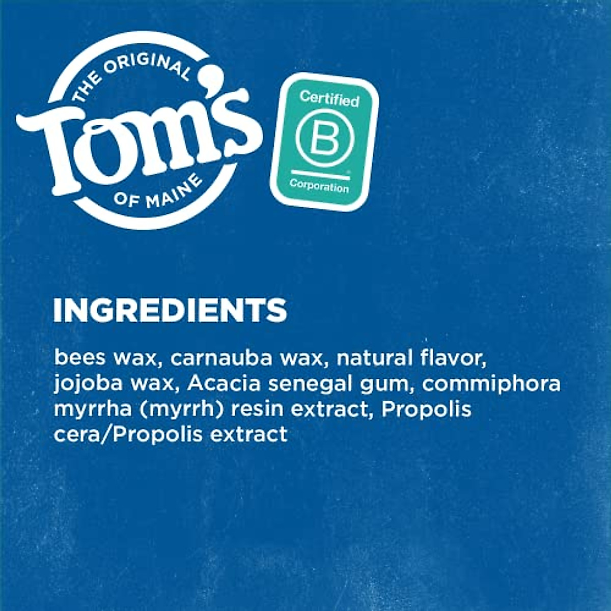 Tom's of Maine Naturally Waxed Antiplaque Flat Dental Floss, Spearmint, 32 Yards