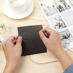 6pcs Plastic Mesh Canvas Sheets, 10 CT Plastic Eye Mesh Sheets for Embroidery Making Divider, Cross Stitch Acrylic Aida Mesh Screen for Yarn Crafts Knit DIY Crochet Projects (13x10inch, Black)