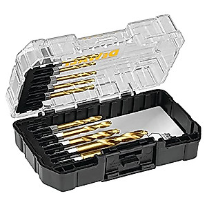 DEWALT Titanium Nitride Coated Drill Bit Set, 10-Piece Impact Ready (DD5160)