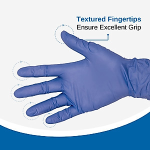 HCS Nitrile Gloves Medium - (250/Box) Low Dermatitis, Non-Latex Medical Gloves - Fentanyl & Chemo Protection - Rubber Gloves Disposable