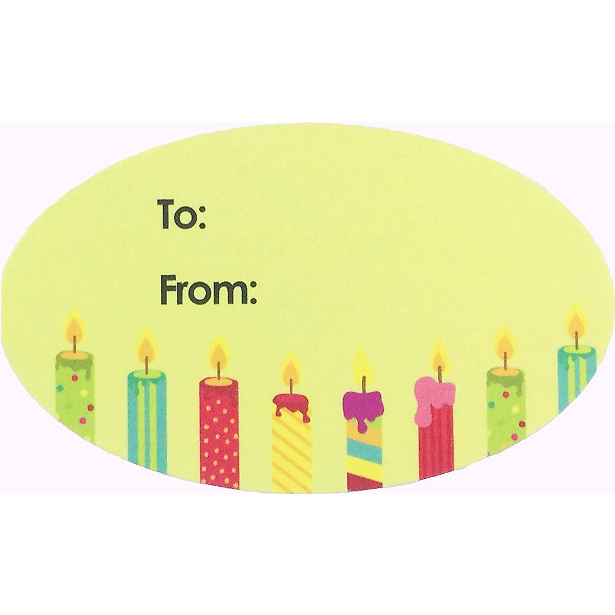 Birthday Gift Tag Stickers 1 1/2 x 2 1/2 Inch 100 Adhesive Labels