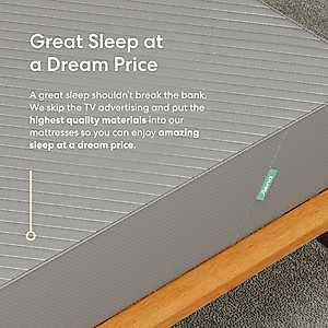 Siena King Mattress - Memory Foam 10" - Medium Firm - 180 Night Trial - 5 Premium Layers - Breathable Cool Comfort Sleep Bed in a Box, 10-Year Warranty, White