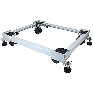 SK Traders TAFTA Heavy Duty Front/Top Load Washing Machine/Refrigerator Trolley Stand 99.9% Made of Metal (Weight Lift Upto 44Kg) Black