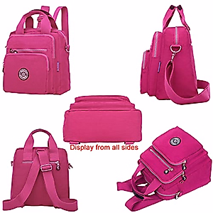 Scioltoo Mini Backpack Purse for Teen Girls Small Crossboby Shoulder Handbag 9.7 Inch Womens Cute Fashion Waterproof Backpacks Travel and Daily (Rose Red)