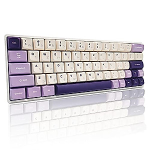 AHHC PBT Japanese Keycaps - Ocean Custom , 123 Keys XVX Profile Keycaps Full Set, for Cherry Gateron MX Switches Mechanical Keyboard (Purple)