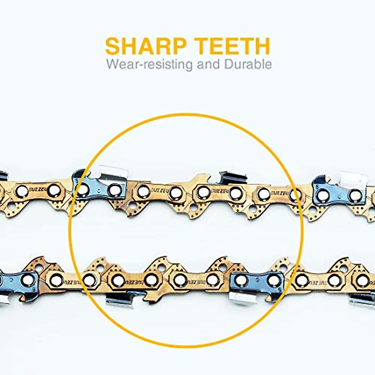 Buezeu (3 Pack) 18 inch chainsaw chain 3/8"LP .050" Gauge, 62 Drive Links for Echo, Poulan, Remington (18-Inch 62DL).