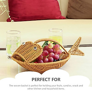 Ipetboom Storage Basket Food Basket Plastic Wooden