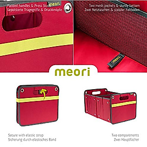 meori Foldable Box Outdoor Bahia Red Campground SUV Horse Riding Fun Sports Shopper Vacation Beach Marina, 1-Pack