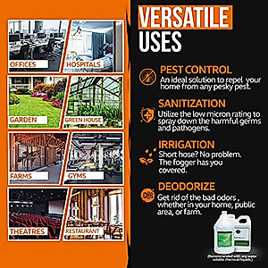 SuperHandy Electrostatic ULV Fogger Cordless Handheld, Garden Mist Sprayer Machine w/20V Battery, 45 Oz Capacity - for Lawn-Care, Hydroponics, Sanitizing