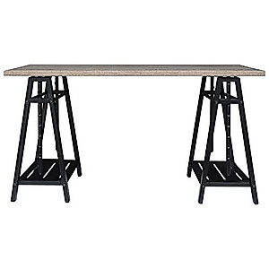 Signature Design by Ashley Irene Industrial Adjustable Desk, Beige & Gray