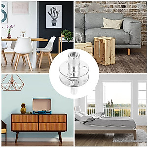 VILLCASE 5 Sets Bed Three Hole Nut Sofa Feet Nut Docking Kit Bed Column Screw Nut Lock Connector for Bed Column Furniture Parts Bed Column Screws Kit Bedpost Connect Screw Kit Iron Splint