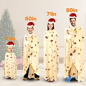 SILUI Tortilla Burrito Blanket White Elephant Gifts for Adults Useful Baby Stuff Funny Novelty Food Throw Newborn Toddler Swaddle Blankets 300 GSM Soft Flannel Taco Wrap Blanket(41 Inches)
