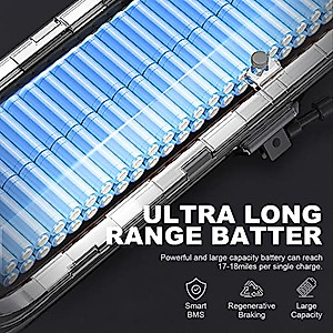 Electric Scooter -500W Motor 10" Solid Tires,Up to 18 Miles Long-Range and 19 MPH Portable Folding Commuting Scooter for Adults