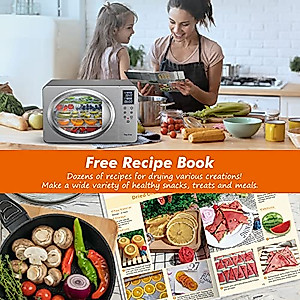 𝐒𝐞𝐩𝐭𝐫𝐞𝐞 Food Dehydrator for Jerky, Fruit, Meat, Veggies, Dog Treats, Herbs and Yogurt, 6 Stainless Steel Trays Food Dryer Machine with Digital Timer, Temperature Control & Safety Over Heat Protection