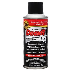 Hosa D5S-6 CAIG DeoxIT 5% Spray Contact Cleaner, 5 oz.