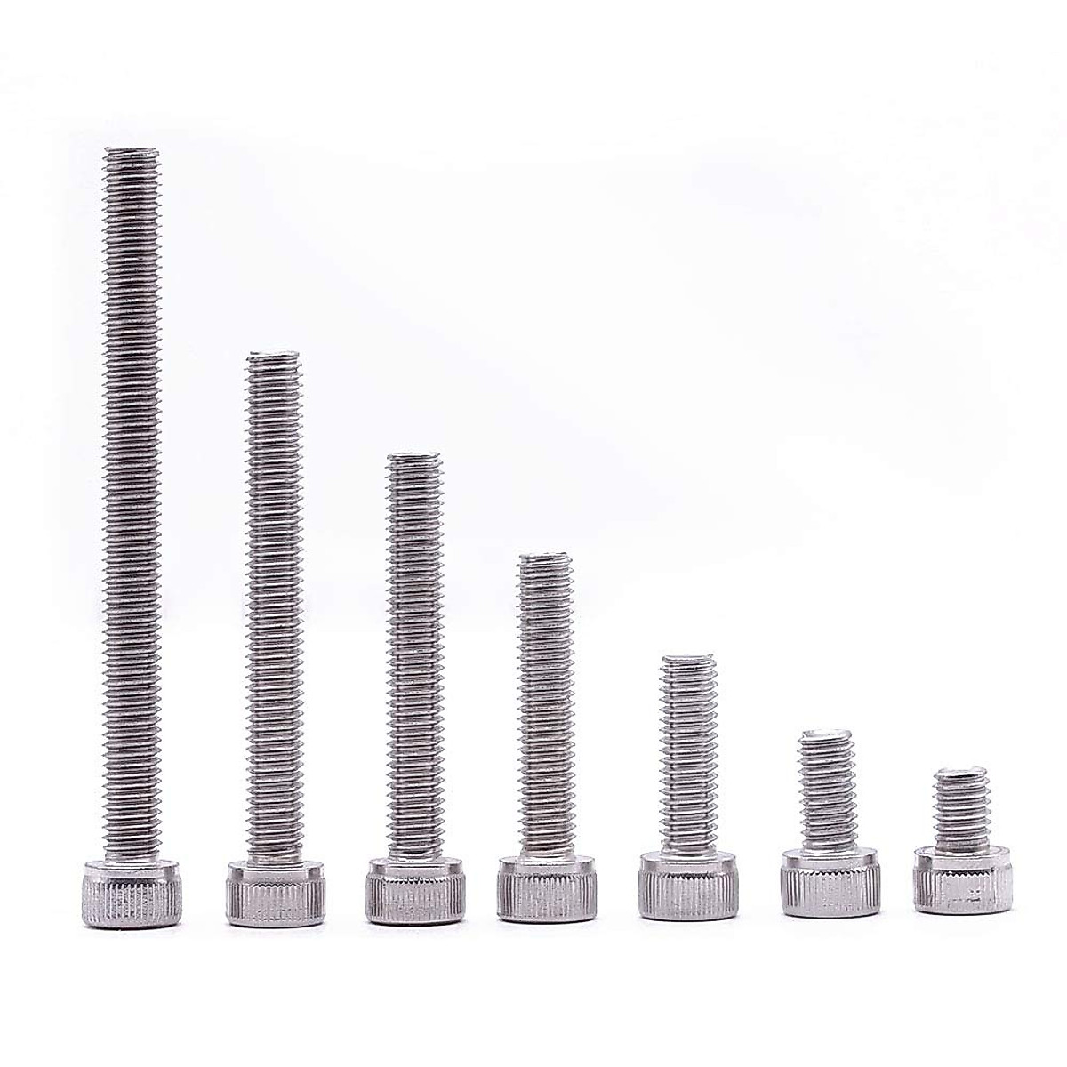 M5-0.8 x 45mm Socket Head Cap Screws Bolts, 304 Stainless Steel 18-8, Allen Socket Hex Drive, Full Thread, Coarse Thread, Bright Finish, 20 PCS