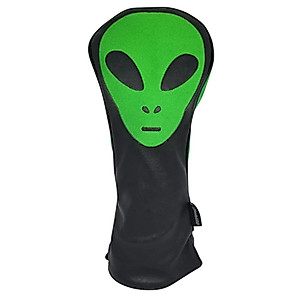 ReadyGOLF Green Alien Embroidered Driver Headcover