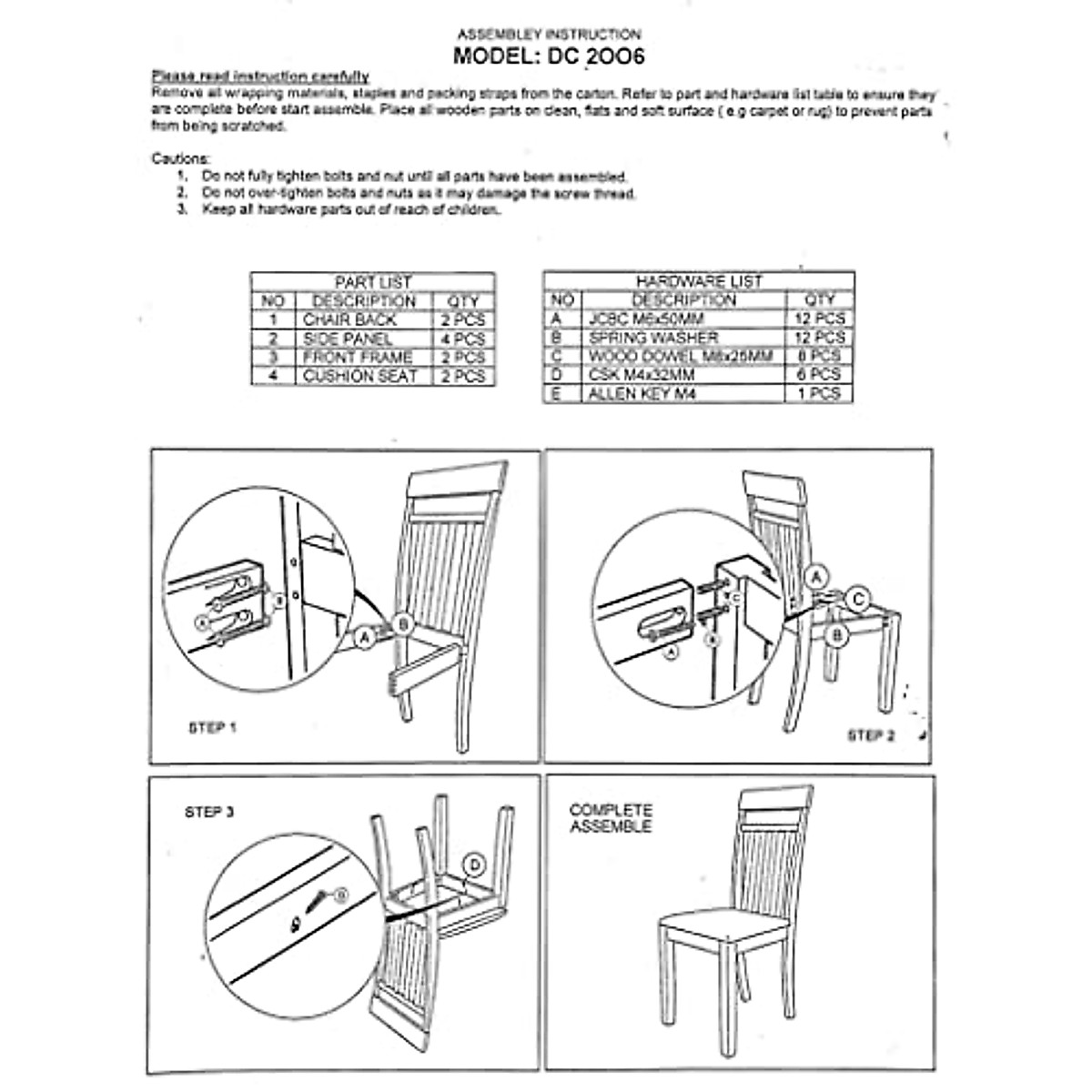 Dining Kitchen Set of 3 Square Table and 2 Classic Wood Chairs Warm in Espresso Black